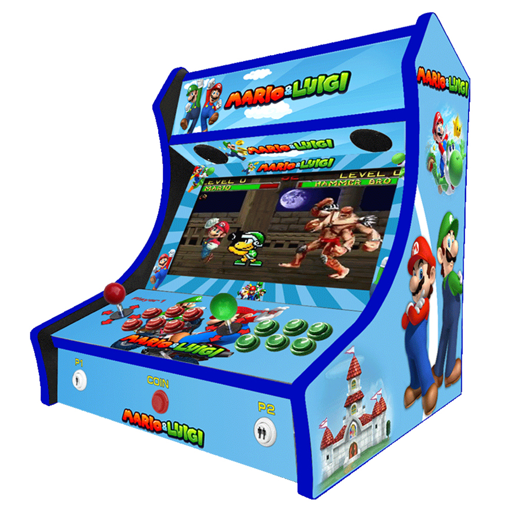 2 Player BartopArcade Machine - Mario and Luigi Themed Design Arcade Machines, 1000's of retro ...